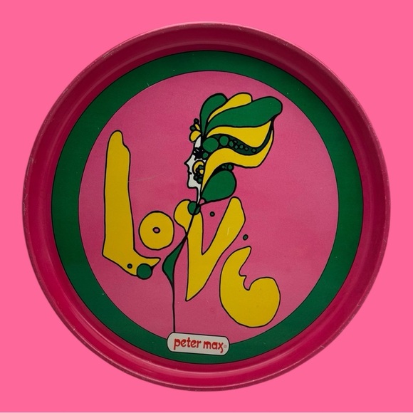 Peter Max | Accents | Vintage Peter Max Love Tray 96s Mod Pop Art ...